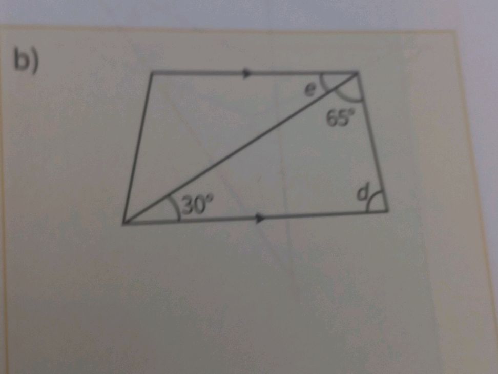 b) [Diagram of a quadrilateral with | StudyX