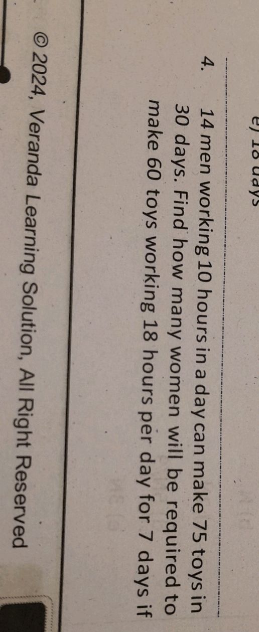 4. 14 men working 10 hours in a day can make | StudyX