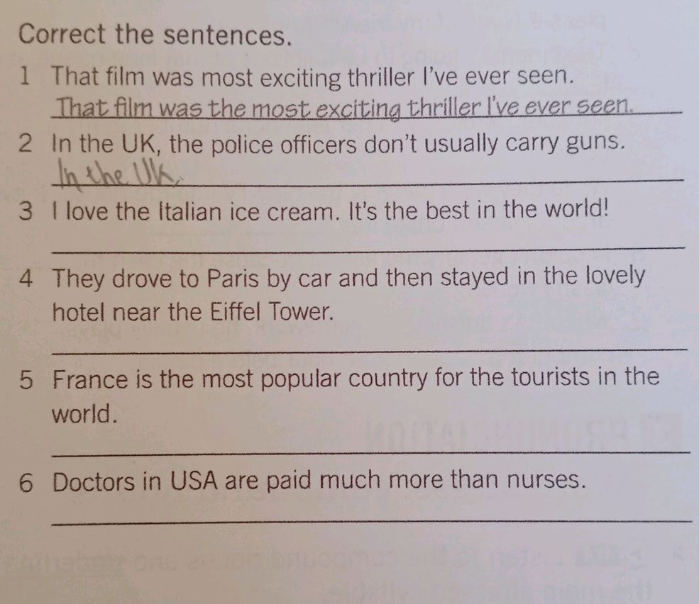 Correct the sentences. 1 That film was most | StudyX
