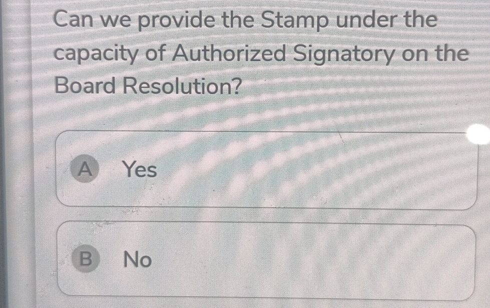 Can we provide the Stamp under the capacity | StudyX