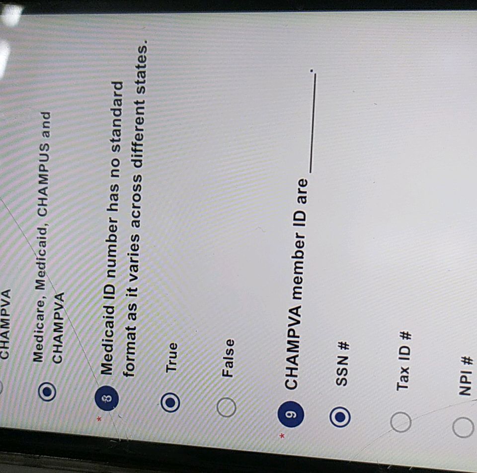 3 Medicaid ID number has no standard format | StudyX