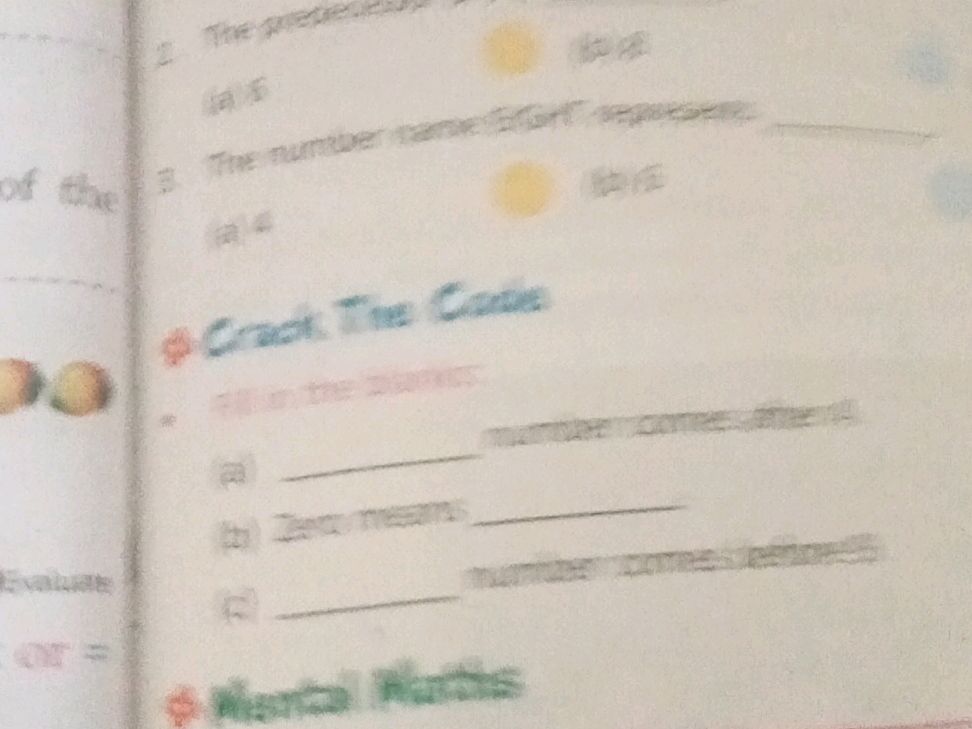 (a) ______ number comes after 1 (b) Zero | StudyX