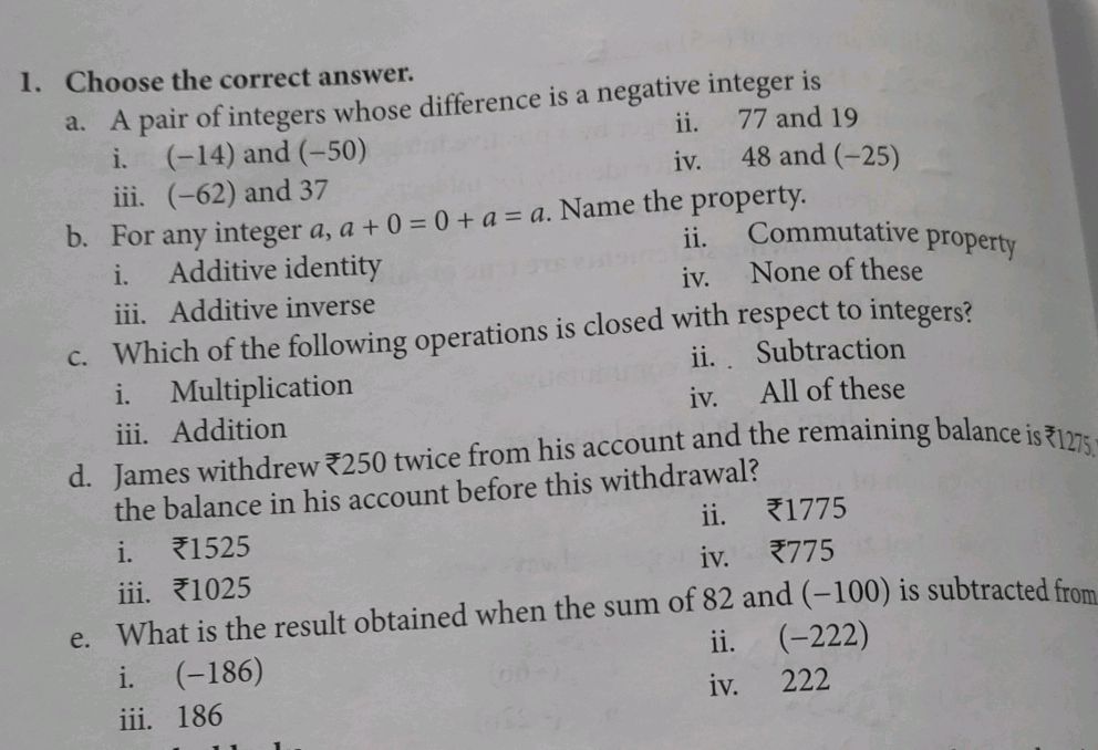 1. Choose the correct answer. a. A pair of | StudyX