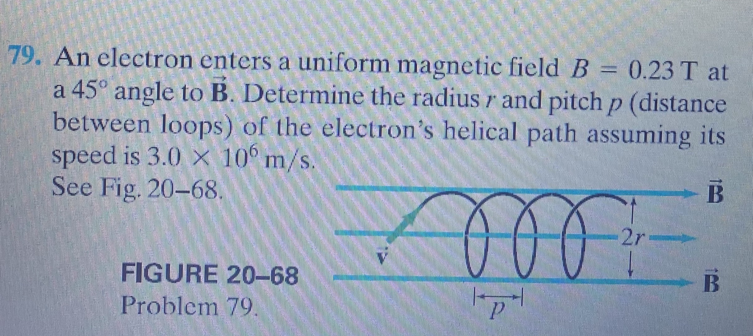 79. An electron enters a uniform magnetic | StudyX