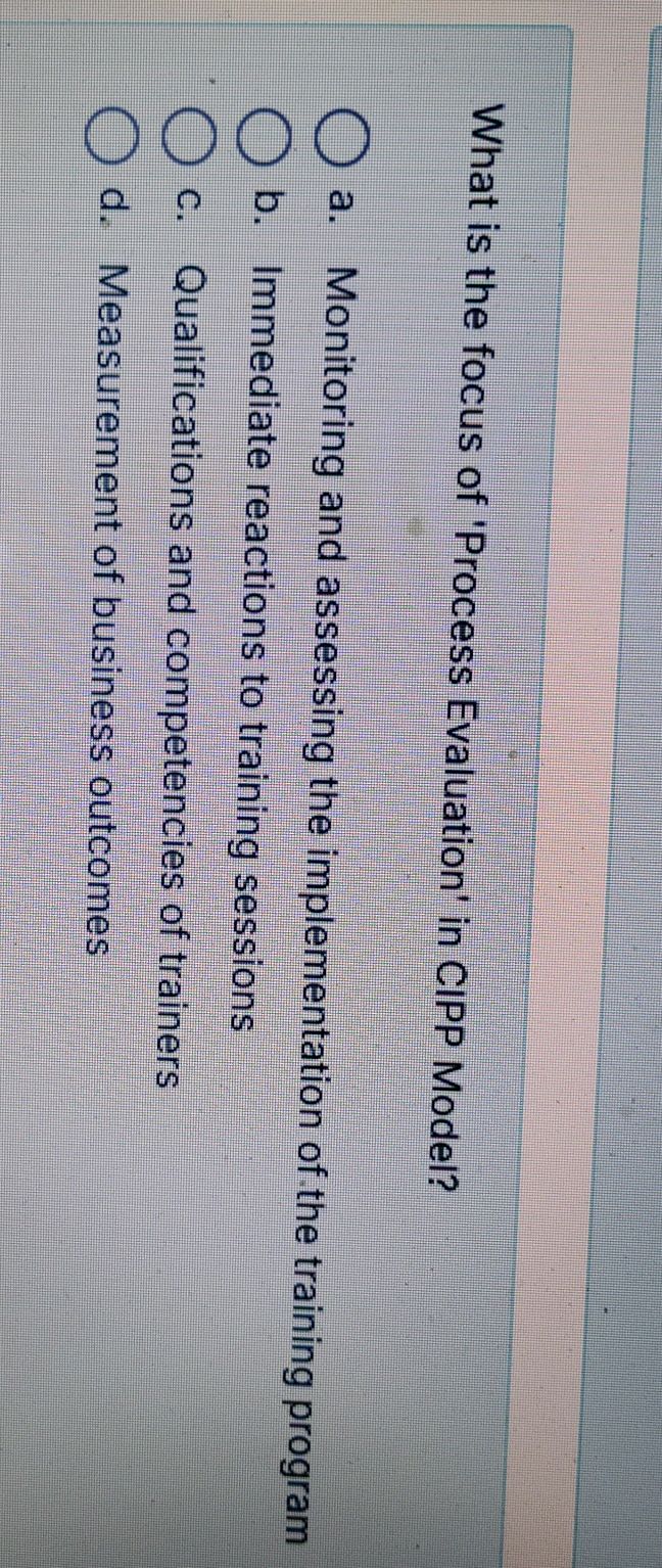 What is the focus of 'Process Evaluation' in | StudyX