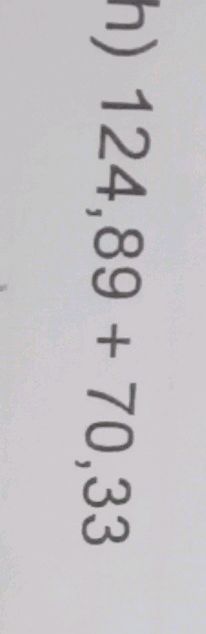 Adding Decimals: 124.89 + 70.33 | StudyX