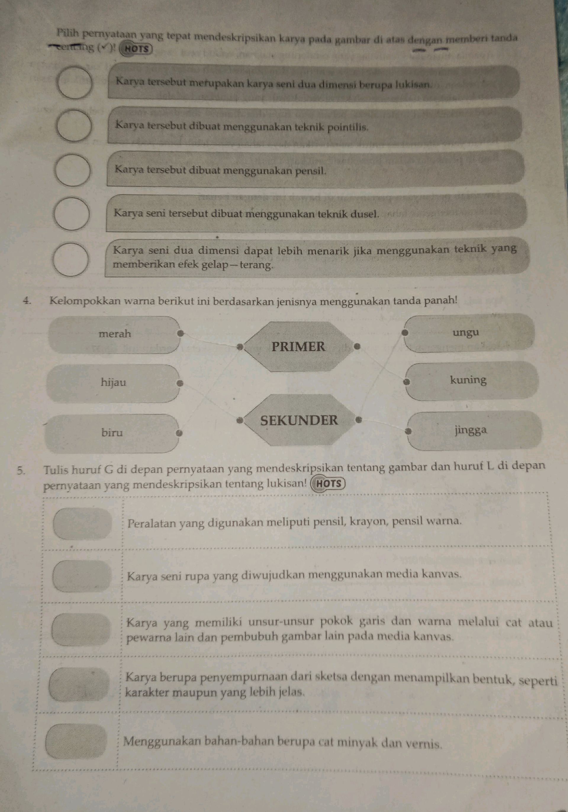 Pilih pernyataan yang tepat mendeskripsikan | StudyX