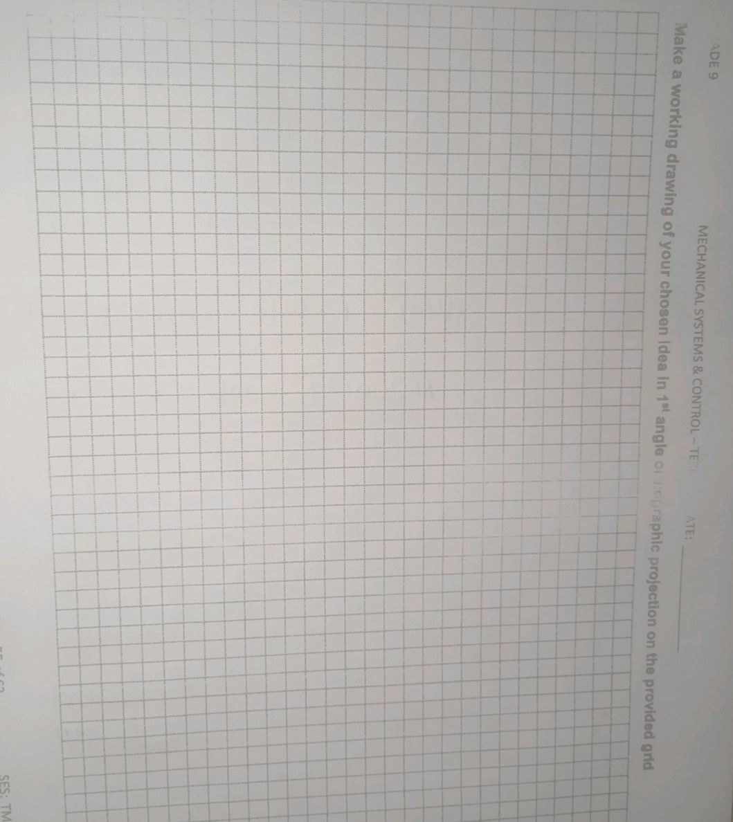 Make a working drawing of your chosen idea | StudyX