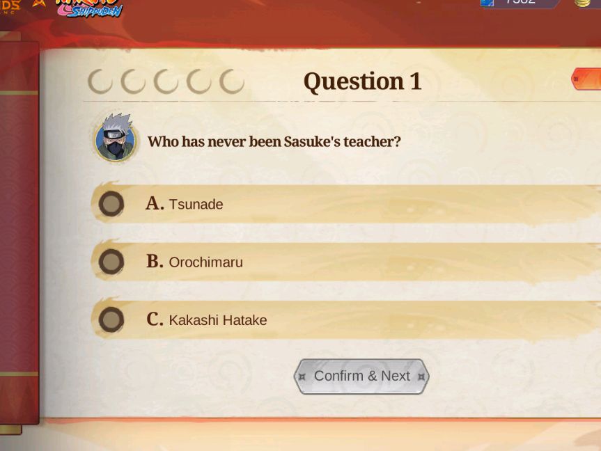 Who has never been Sasuke's teacher? A. | StudyX