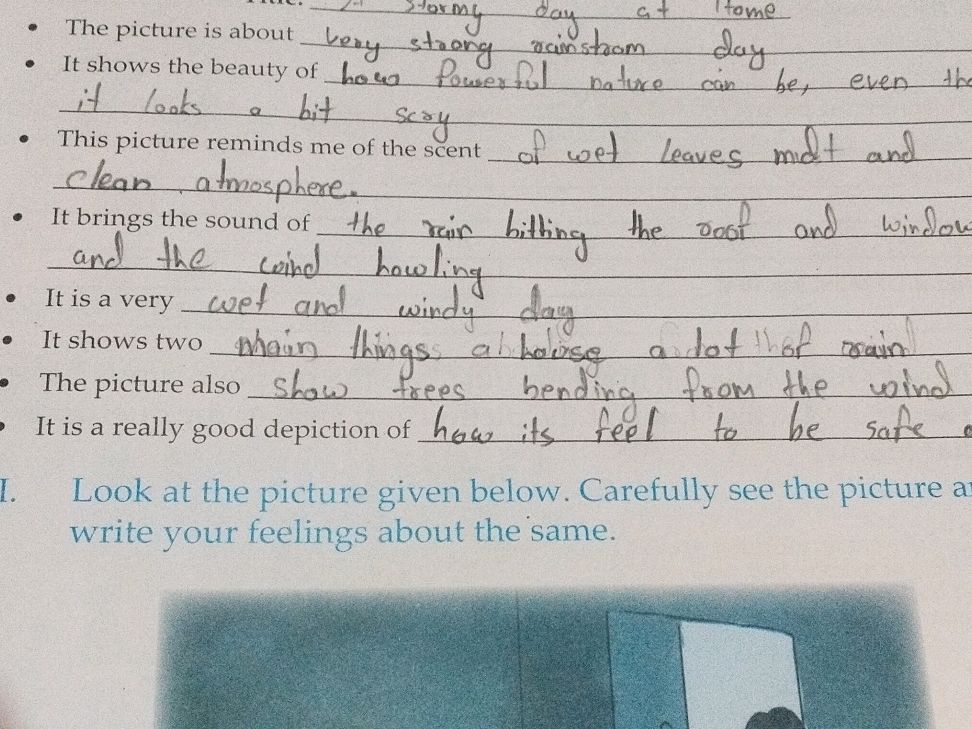 I. Look at the picture given below. | StudyX