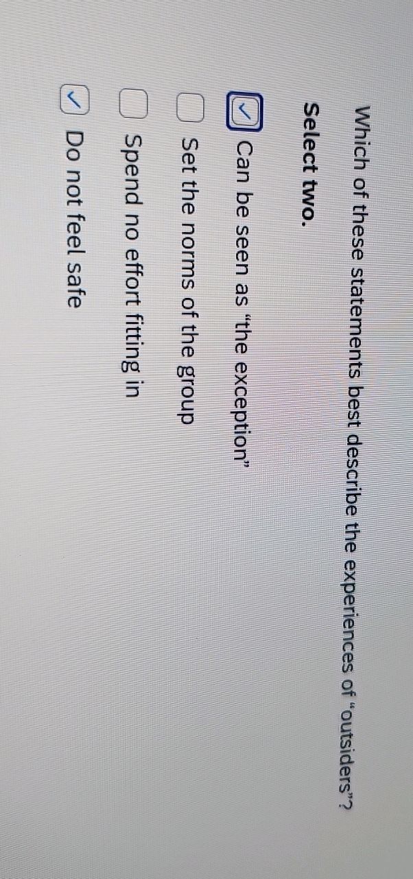 Which of these statements best describe the | StudyX