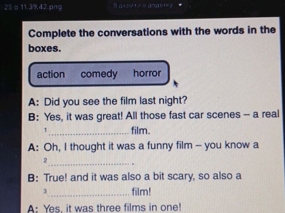 Complete the conversations with the words in | StudyX