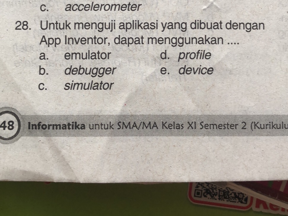 28. Untuk menguji aplikasi yang dibuat | StudyX