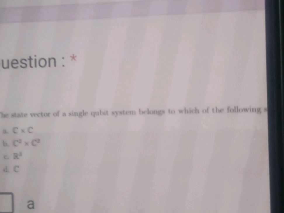 The state vector of a single qubit system | StudyX