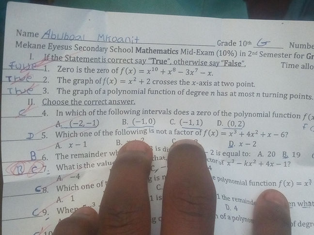 1. If the Statement is correct say "True", | StudyX