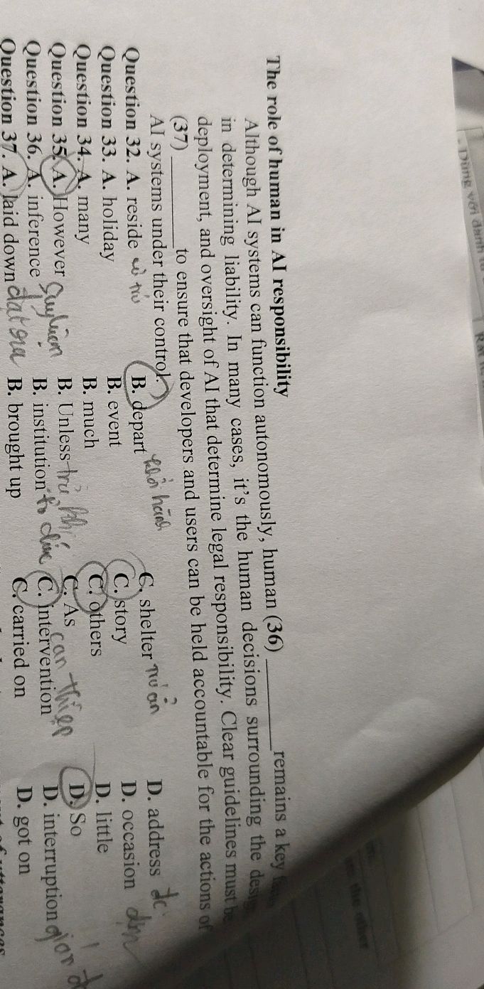 The role of human in AI responsibility | StudyX