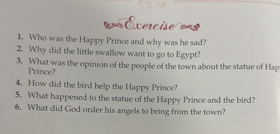 1. Who was the Happy Prince and why was he | StudyX