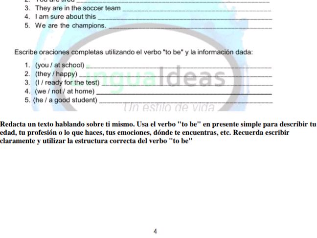 Escribe oraciones completas utilizando el | StudyX
