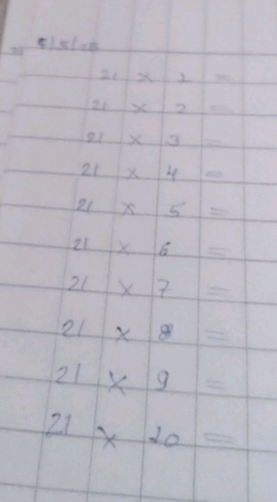 21 1 = 21 2 = 21 3 = 21 4 = 21 | StudyX
