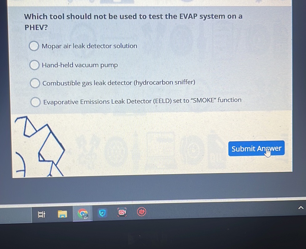 Which tool should not be used to test the | StudyX