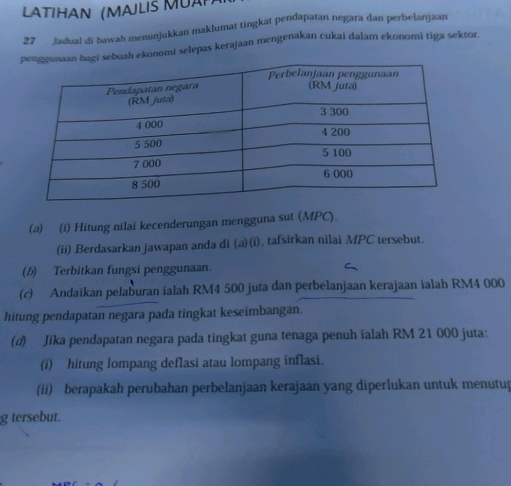 Jadual di bawah menunjukkan maklumat tingkat | StudyX