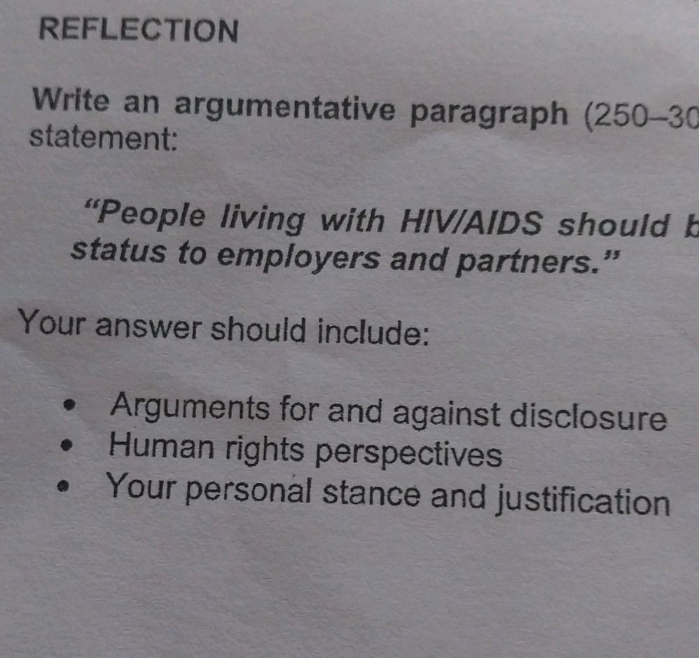 Write an argumentative paragraph (250-30 | StudyX