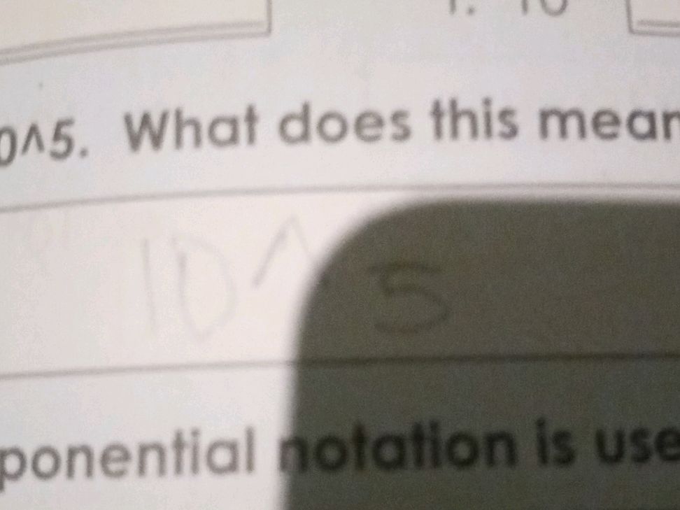 Understanding Exponents: What does 10^5 mean?