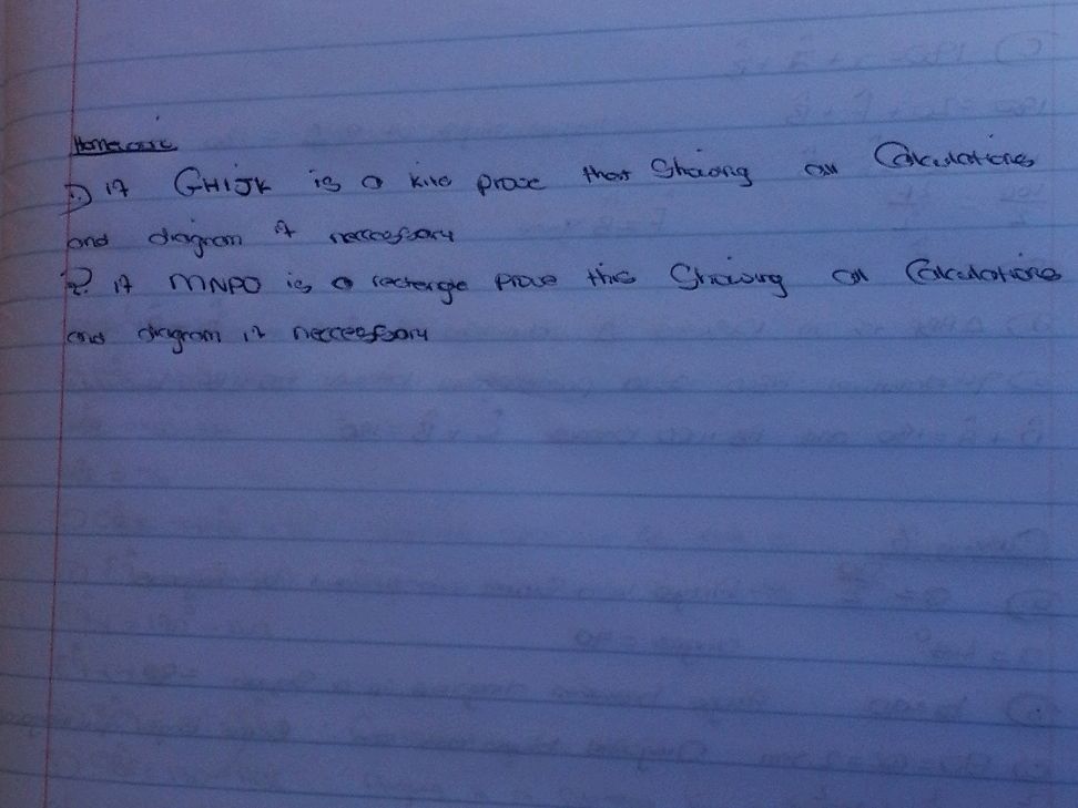 1. If GHIJK is a kite prove that showing all | StudyX