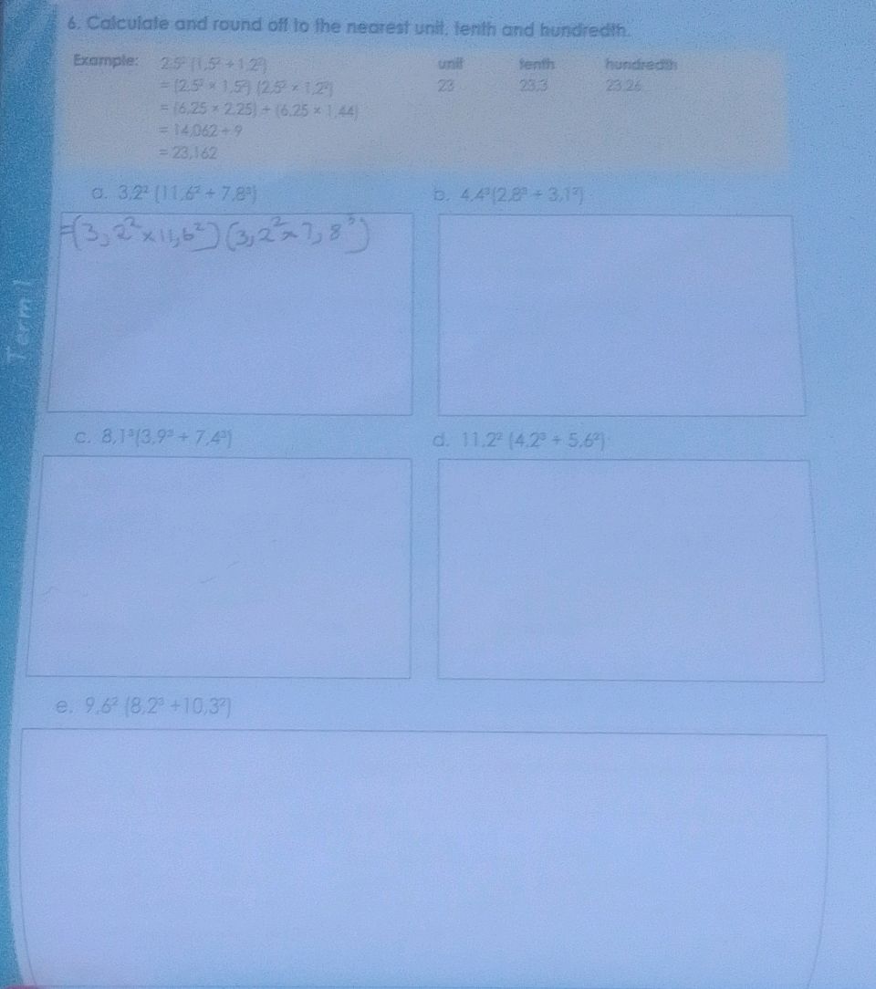 6. Calculate and round off to the nearest | StudyX