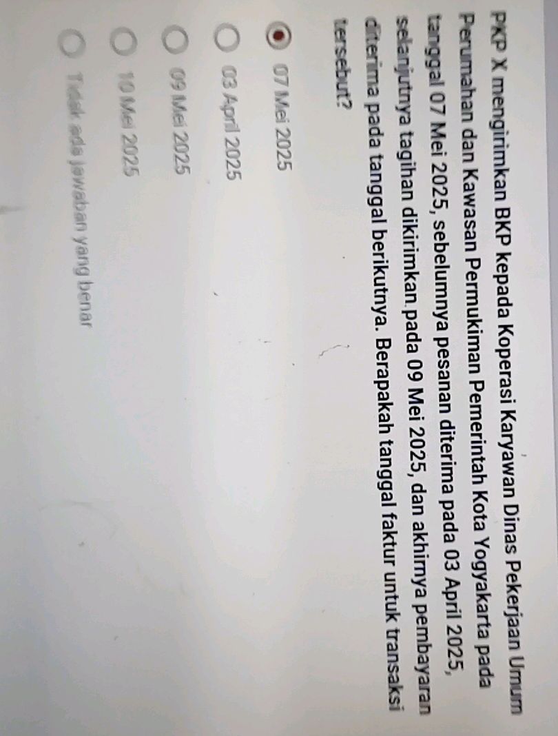 PKP X mengirimkan BKP kepada Koperasi | StudyX