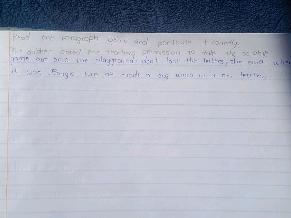 Read the paragraph below and punctuate it | StudyX