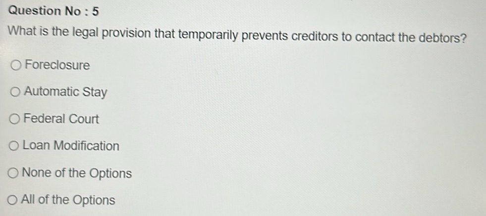 Question No : 5 What is the legal provision | StudyX