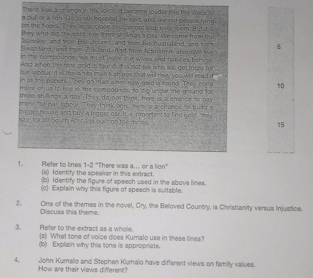 1. Refer to lines 1-2 "There was a... or a | StudyX