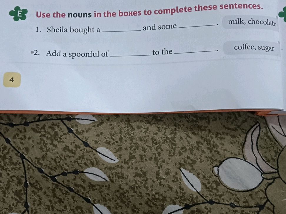 Use the nouns in the boxes to complete these | StudyX