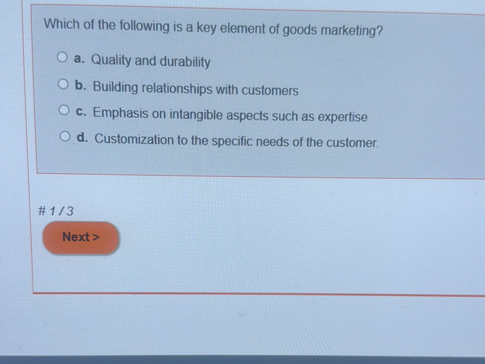 Which of the following is a key element of | StudyX