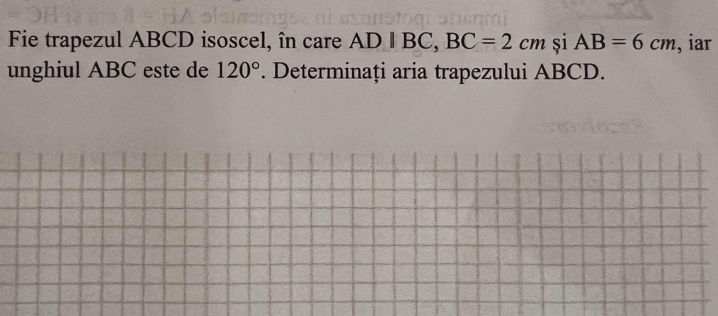 Fie trapezul ABCD isoscel, în care AD || BC, | StudyX