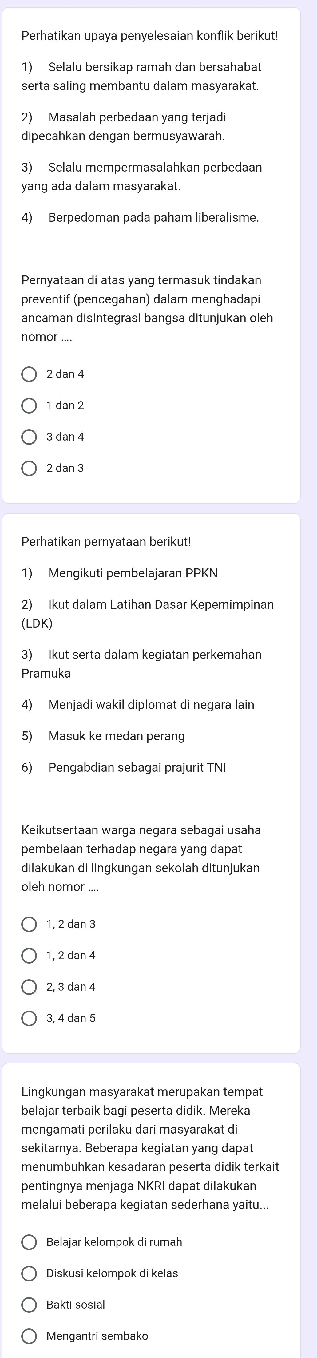 Perhatikan upaya penyelesaian konflik | StudyX