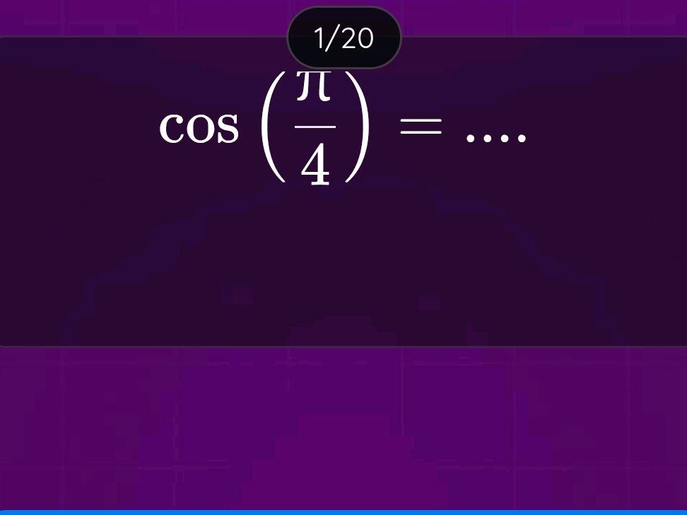 Calculate cos(π/4) | StudyX