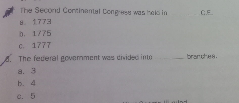 The Second Continental Congress was held in | StudyX