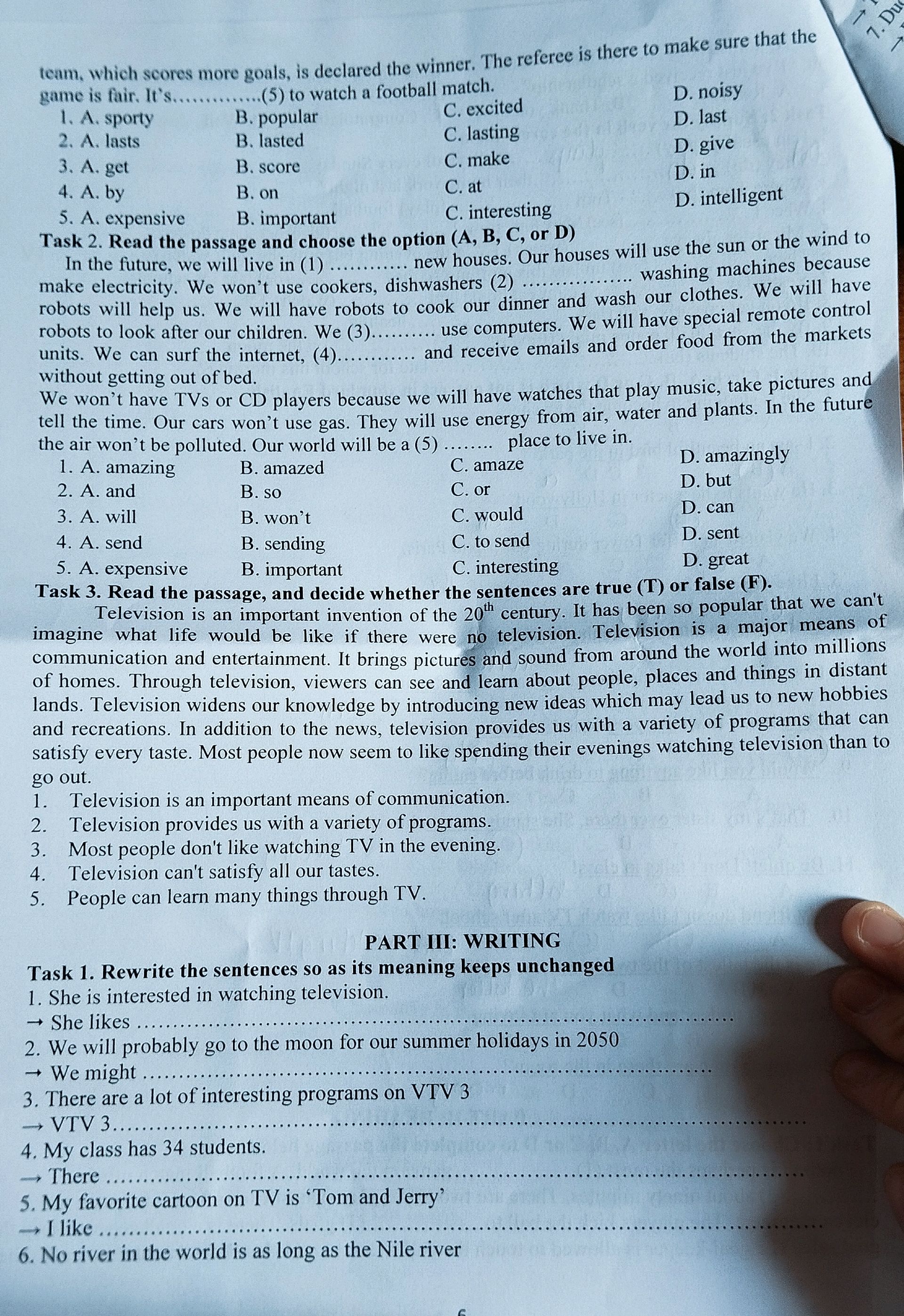 Task 1. Rewrite the sentences so as its | StudyX