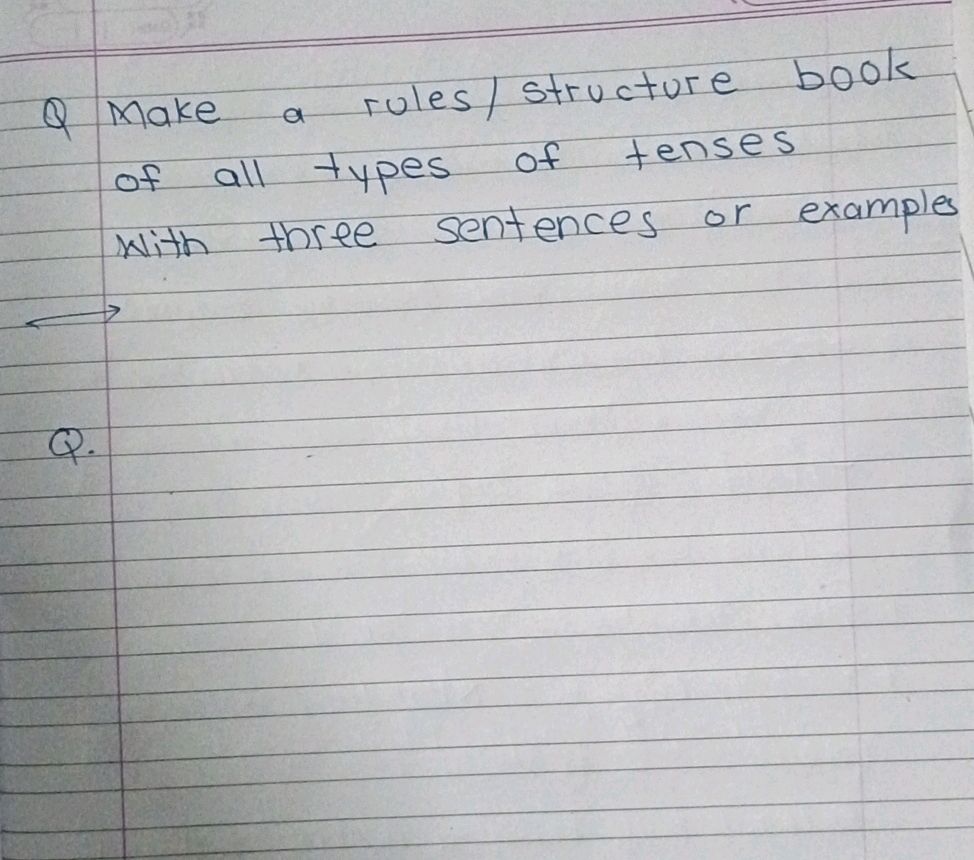 Make a rules/structure book of all types of | StudyX