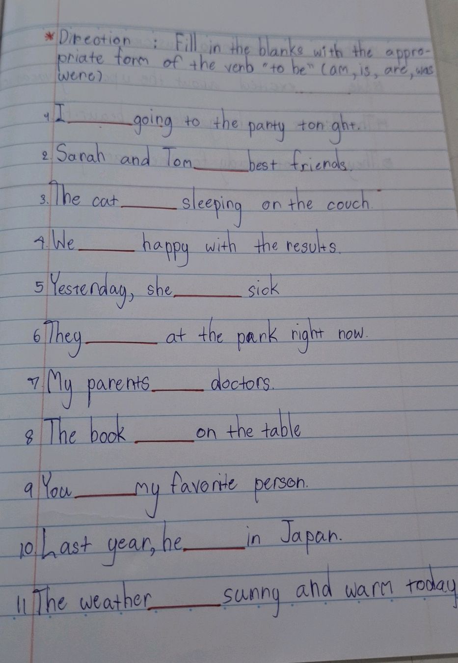 Direction: Fill in the blanks with the | StudyX