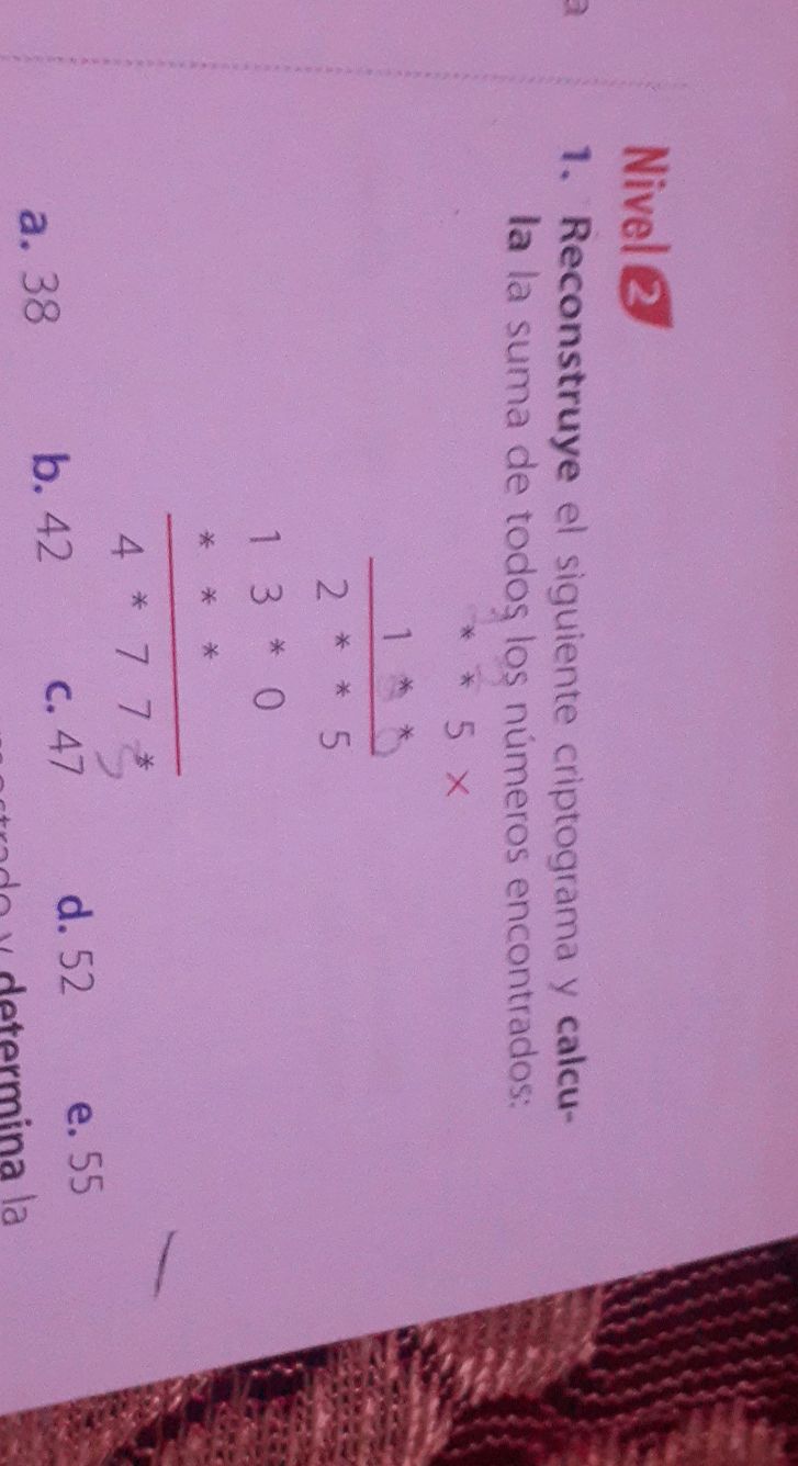 1. Reconstruye el siguiente criptograma y | StudyX
