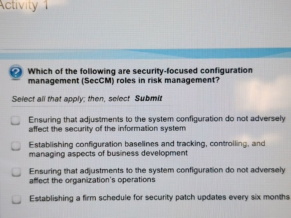 Which of the following are security-focused | StudyX