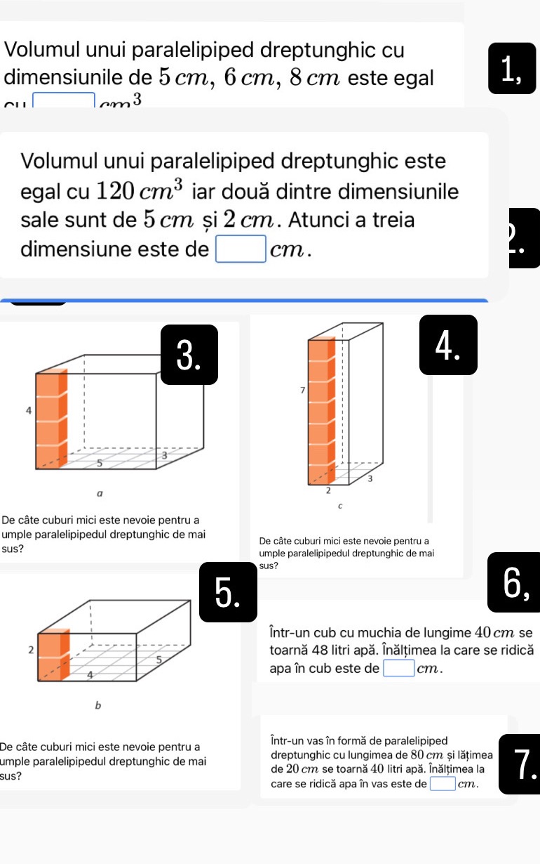 1. Volumul unui paralelipiped dreptunghic cu | StudyX