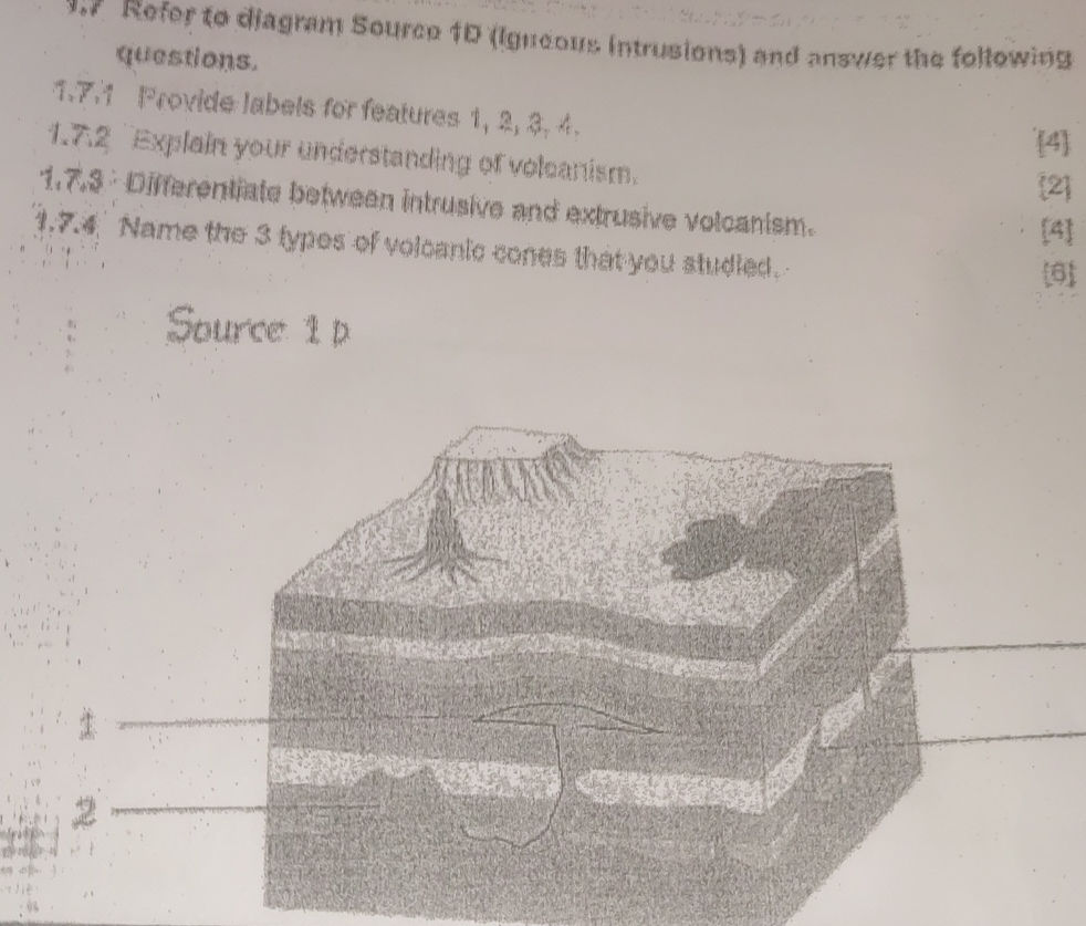 Refer to diagram Source 1D (Igneous | StudyX