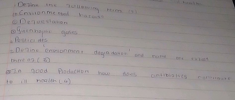 1. Define the following term (5) a. | StudyX