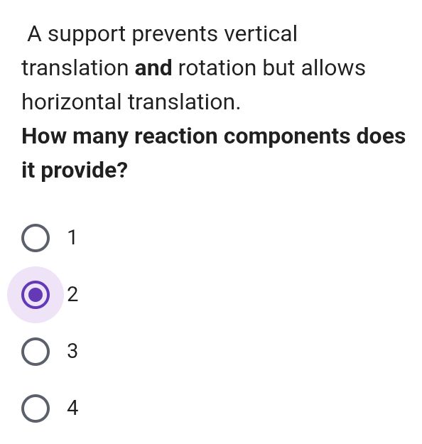 A support prevents vertical translation and | StudyX