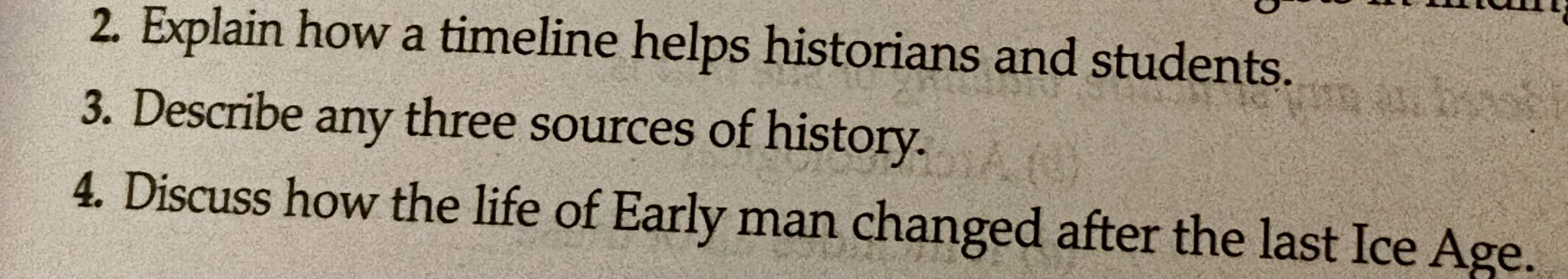 2. Explain how a timeline helps historians | StudyX
