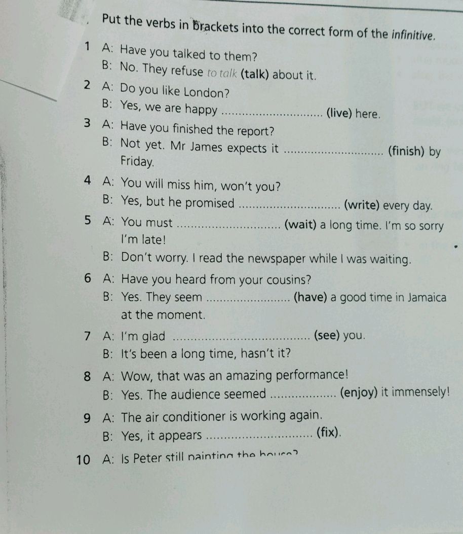 Put the verbs in brackets into the correct | StudyX